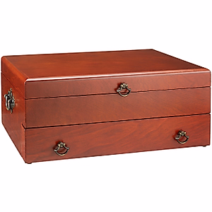 Reed & Barton Bristol Mahogany Finish Flatware Chest, 11.55 LB, Brown