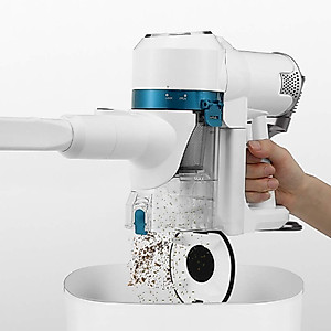 LUCKWIND Stick Vacuum Cleaner Handheld Cordless Electric Broom – Powerful Suction HEPA Filteration Lightweight Upright Rechargeable for Carpet Floor Car LED Bagless Portable(22kpa, Blue)