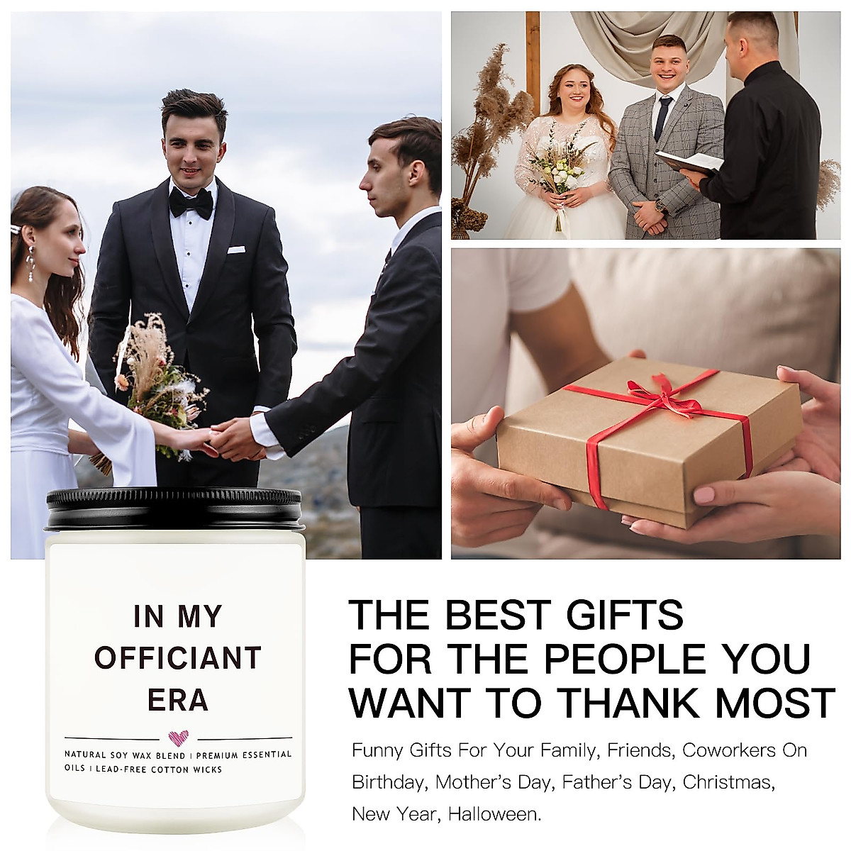 Officiant Gifts for Wedding Day, Wedding Officiant Gift, Gifts for Wedding Officiant - Scented Candles, Best Officiant Ever Gift, Officiant Proposal Gift