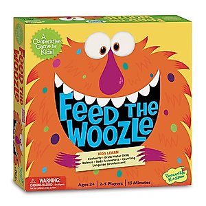 Peaceable Kingdom Feed The Woozle Cooperative Game for 2 to 5 Kids Ages 3+ - Learn Social Skills While Completing Physical Challenges