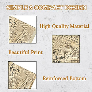 Novel Box® Newsprint Kraft Print Paper Gift Candy Jewelry Merchandise Bag Bundle 6X9" (100 Count) + Custom NB Pouch