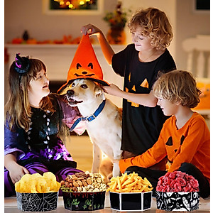 MUNILAIL 24 Pcs Halloween Paper Trays Halloween Nacho Trays Halloween Coffin Food Holder Trays Disposable Serving Trays for Halloween Party Supplies Halloween Food Trays