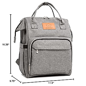 KeaBabies Baby Diaper Bag Backpack - Baby Bag for Boys, Girls, Waterproof Multi Function Baby Backpack, Large Diaper Bags for Baby Girl, Baby Boy, Travel Diaper Bag with Changing Pad (Trendy Black)