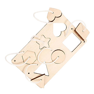 Menolana Kids Busy Board DIY Accessories Educational Sensory Toy Early Teaching Learning Activity Center Board for Plane Travel Toys Toddler Kids, Shape Matching