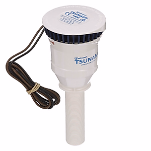 Attwood 4650-7 Tsunami T800 Aerator Pump, 800 GPH, 12-Volt, 3 ½-Inch Long Inlet, Threaded ¾-Inch Diameter Outlet, 29-Inch Wire