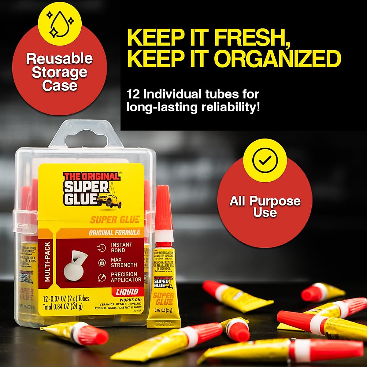 Super Glue 15187 , Clear- pack of 12