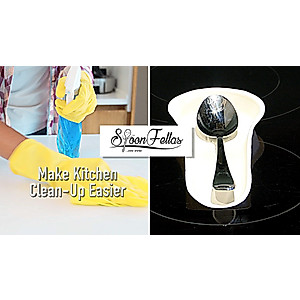 Disposable Spoon Rests 12 Pack, Spoon Holder, Party, Catering Supplies, Birthday, Thanksgiving, Christmas, Tailgating, Kitchen Utensils, Countertop, Stove Top- Spoon Fellas® Cornstarch- Patent Pending