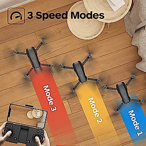 LMRC-12 Drone with 1080p UHD Camera for Adults Beginner, Foldable 2.4GHz FPV Drone, Less than 249g, RC Quadcopter Toys Gifts with Brushless Motor, Altitude Hold, Follow Me, 2 Batteries, Black