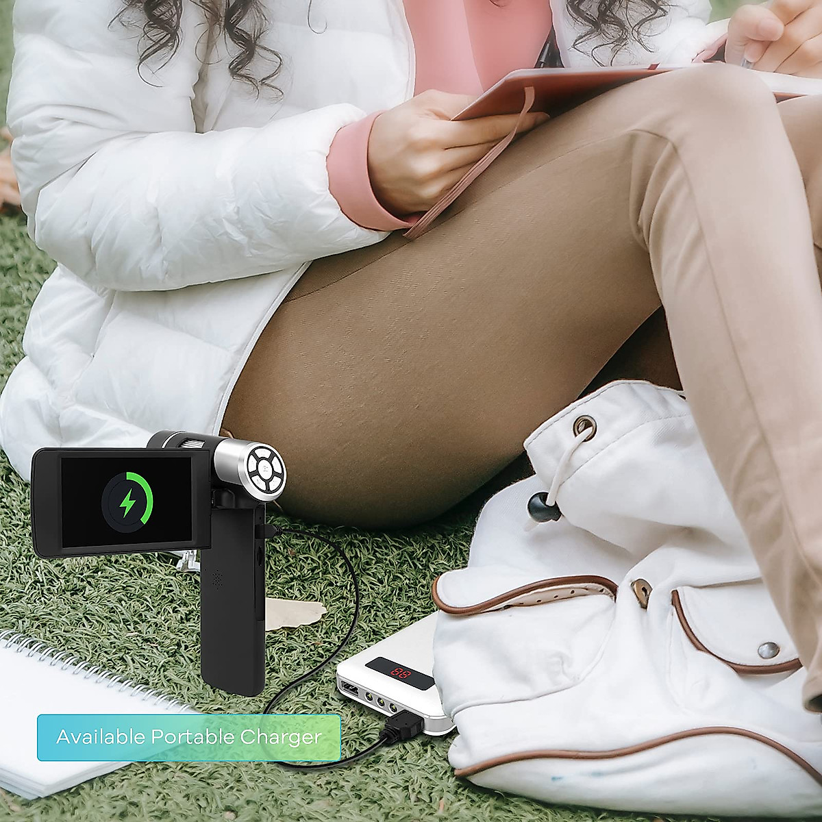 Andonstar AD203 Handheld Digital Microscope, 1080P FHD Portable Pocket Microscope, USB Microscope Camera for Kids Adults, 4'' Rotatable Screen, Coin Electronic Magnifier, Windows Compatible, 32GB