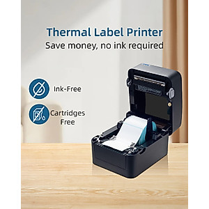vretti Wi-Fi Thermal Label Printer, Wireless Shipping Label Printer for Small Business & Package, 4x6 Label Printer Compatible with Etsy, Ebay, Amazon, Shopify, USPS and More