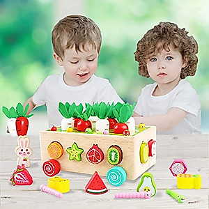 Cieyan Montessori Toys for 1+ Year Old, Toys for Girls Boys 2 Year Old Toys, Educational Toys for 1 Year Old Toddler Toys, Easter Toys for Toddlers 1-3 Wooden Toys for 1 + Year Old