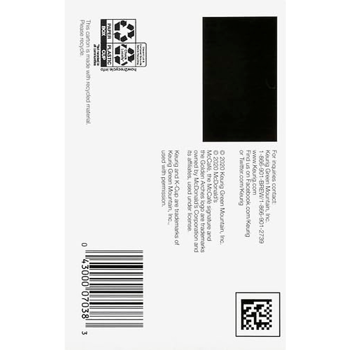 McCafe Colombian Keurig K Cup Coffee Pods (12 Count, 4.12 oz Box)