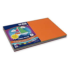 Tru-Ray Sulphite Construction Paper, 12 x 18 Inches, Assorted Color, 120 Sheets
