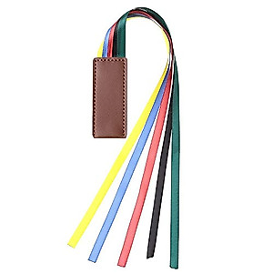 Multi-Color Ribbon Bookmarks, Vintage Artificial Leather Bookmarks Colorful Book Reading Sorters Creative Page Markers