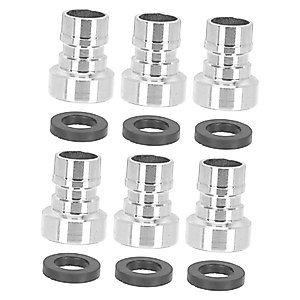 6pcs Washing Machine Adapter Stainless-Steel Basin Connector Metal Faucet Adapter Toilet Sink Faucet Adapters Metal Faucet Connector Tap Adapter Faucet Adapter Accessory