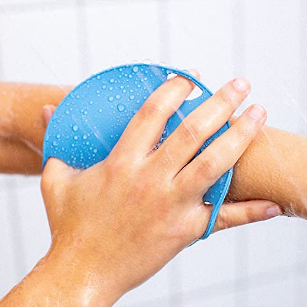 Boie USA Ultimate Flat Body Scrubber - Soft Silicone-like Exfoliating Shower Scrubber, Body Cleansing Brush - Stick-To-Wall Loofah Replacement - Anti-Acne Body Exfoliator for All Skin Types - USA Made