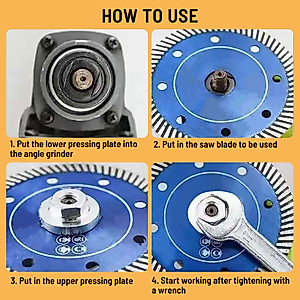 Suitable for 100-type Angle Grinder Flange nut Modification Parts Modified Plywood Stainless Steel Pressure Plate Cover Hexagonal Design Daily use 0.51 inch Open-end Wrench