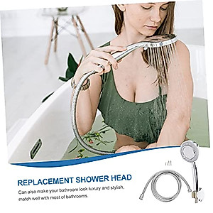 Veemoon 1 Set Shower Head Black Suit Handheld Sprayer Bath Kits Waterfall Tub Shower Faucet Showerhead Kitchen Showering Spray Head Faucet Sprayer Bathing Metal Three Piece Suit Pressurize