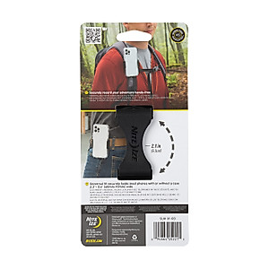 Nite Ize Squeeze Clippable Phone Holder - Cell Phone Accessories with Universal Design - Compatible with iPhones & Samsung Phones - Easy-to-Squeeze Clippable Phone Holder with 360 Rotating Clip