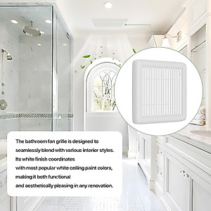 ﻿FGR300 Bathroom Plastic Grille Cover for Broan-NuTone FGR300S，Replacement Roomside Series Bathroom Ventilation Fan parts—Cover Dimensions of 11-1/2” x 12”x 1" & Housing size of 9-1/4" x 10" (1 Pack)