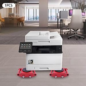 4pcs Machinery Mover, 6T Machinery Skate Dolly, 13200lbs Machinery Moving Skate, Machinery Mover Skate w/ 360° Rotation Cap and 4 Rollers, Heavy Duty Industrial Moving Equipment, Red