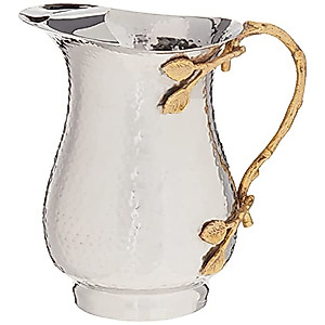 Elegance Golden Vine Pitcher, 1.5 quart, Silver/Gold