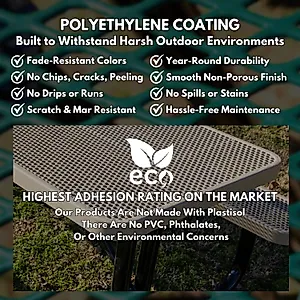 Coated Outdoor Furniture Heavy-Duty Portable Outdoor Picnic Table with Umbrella Hole, Punched Steel Commercial-Grade Patio Dining Furniture Made in America (46" Round Top, Orange)