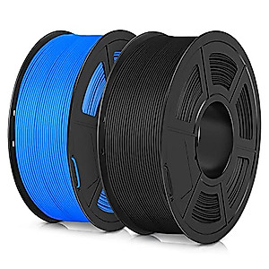 SUNLU 3D Printer Filament PLA Matte 1.75mm, Neatly Wound Filament, Smooth Matte Finish, 1kg Spool (2.2lbs), 330 Meters, Matte Black& Blue