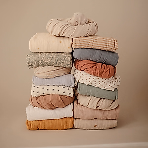 mushie Extra Soft Muslin Fitted Crib Sheet | 192 Thread Count | 28"x 52"(Natural)