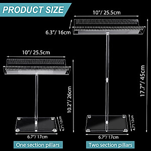 Noverlife Acrylic Hair Extension Stand, Professional Wigs Styling Tool Hair Hanger, Sturdy Rack Holder to Hold, Display, Durable Sectioning Display Braiding Hair Separator stand for Hair Salon Home