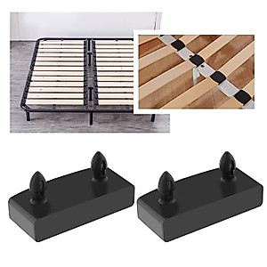 Micro Traders 50PCS Bed Slat End Caps Bundles Plastic Holders 2 Pins Sides Centre Ends Fixings for Securing Metal Beds Leather Beds Wooden Beds Sofa Beds Bunk Beds Black