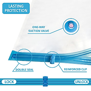 3 Pack Cube Vacuum Storage Bags, Jumbo Vacuum Cubes for Storage Vacuum Sealed, Extra Large Space Saver Vacuum Storage Bags for Bedding, Clothes, Comforters, Blanket, Duvets