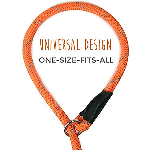 Mighty Paw 6' Slip Dog Leash - Gentle Correction with No More Pulling - Rock Climbers Rope for Ultimate Strength - Universal Design - One Size Fits All - Control When You Need It - Reflective Thread