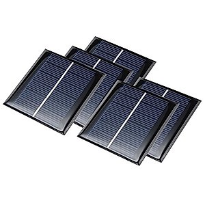 uxcell 5Pcs 3V 100mA Poly Mini Solar Cell Panel Module DIY for Light Toys Charger 70mm x 70mm
