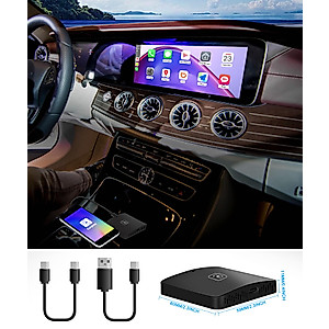 CAMECHO Wireless CarPlay Adapter for All Factory Wired CarPlay, Apple Carplay Wireless Dongle, Carplay Wireless Adapter for iPhone, 5Ghz WiFi, Plug & Play, Auto Connect, Carplay Box