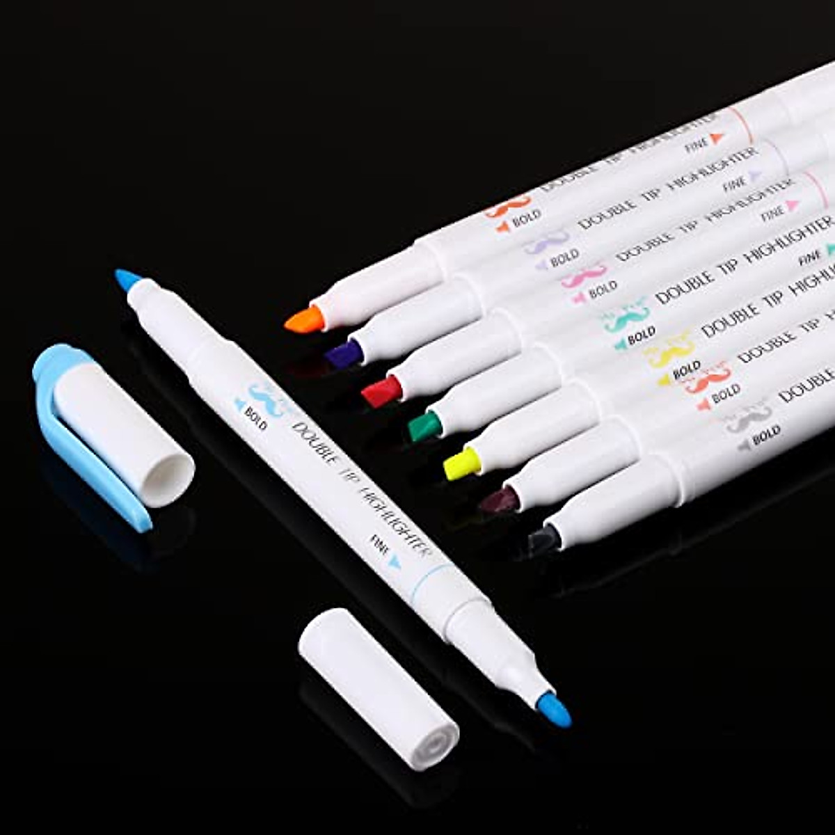 Mr. Pen- Double Tip Highlighters, Fine & Chisel Tip, Neon and Pastel Colors, 8 Pack, Highlighters, Highlighter markers, Planner Markers, Highlighters for Bible Journaling, Highlighter Pens