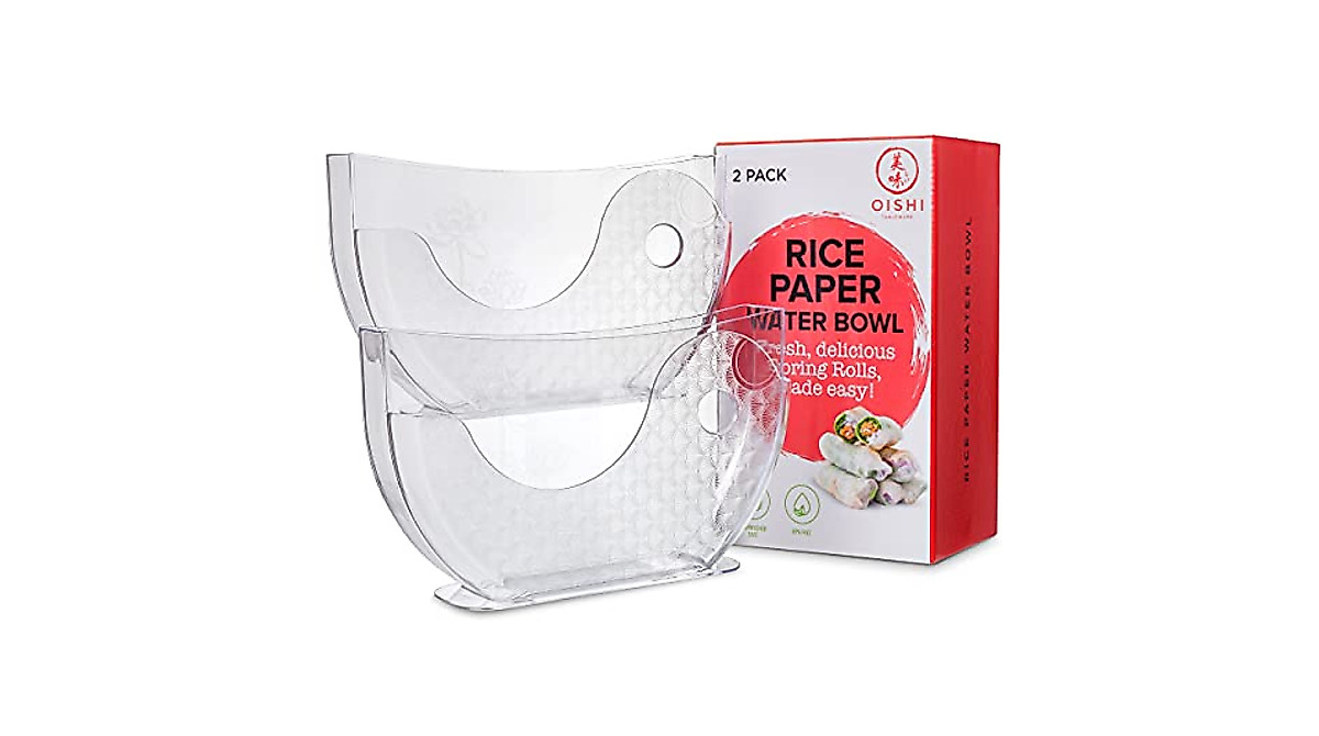 Rice Paper Water Bowl for Easy Spring Rolls - 2 Pack