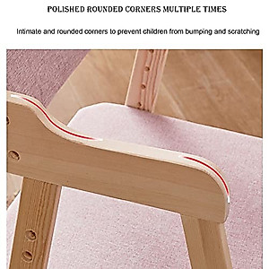 Adjustable Solid Wood Study Chair, Solid Wood Children Home Lift Dining Chair/Desk Chair, Children Height Control Chair for Home/Computer Desk/Study (Color : Grey)
