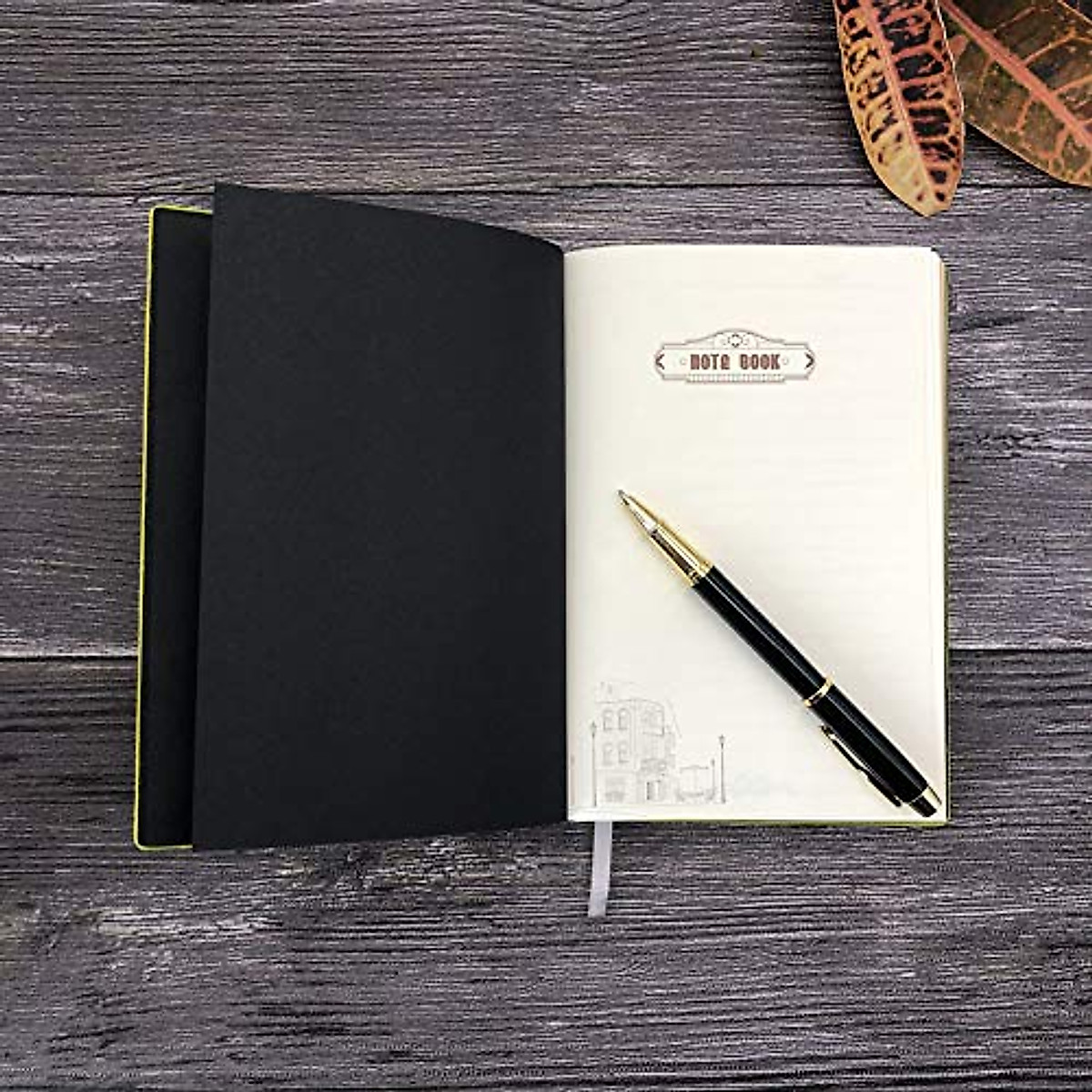 Embossed Leather Journal Writing Notebook - Antique Handmade Leather Daily Notepad Sketchbook, Travel Diary & Notebooks to Write in, Phoenix Gift For Men & Women, with Golden Classic Pen, (Bronze)