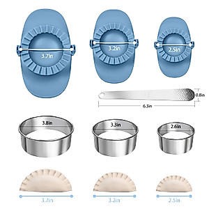 Dumpling Maker Press，Empanadas Maker Press，Dumpling Mold Machine-Make Perfect Dumplings Every Time，3Sizes (L/3.7"+M/3.2"+S/2.6")