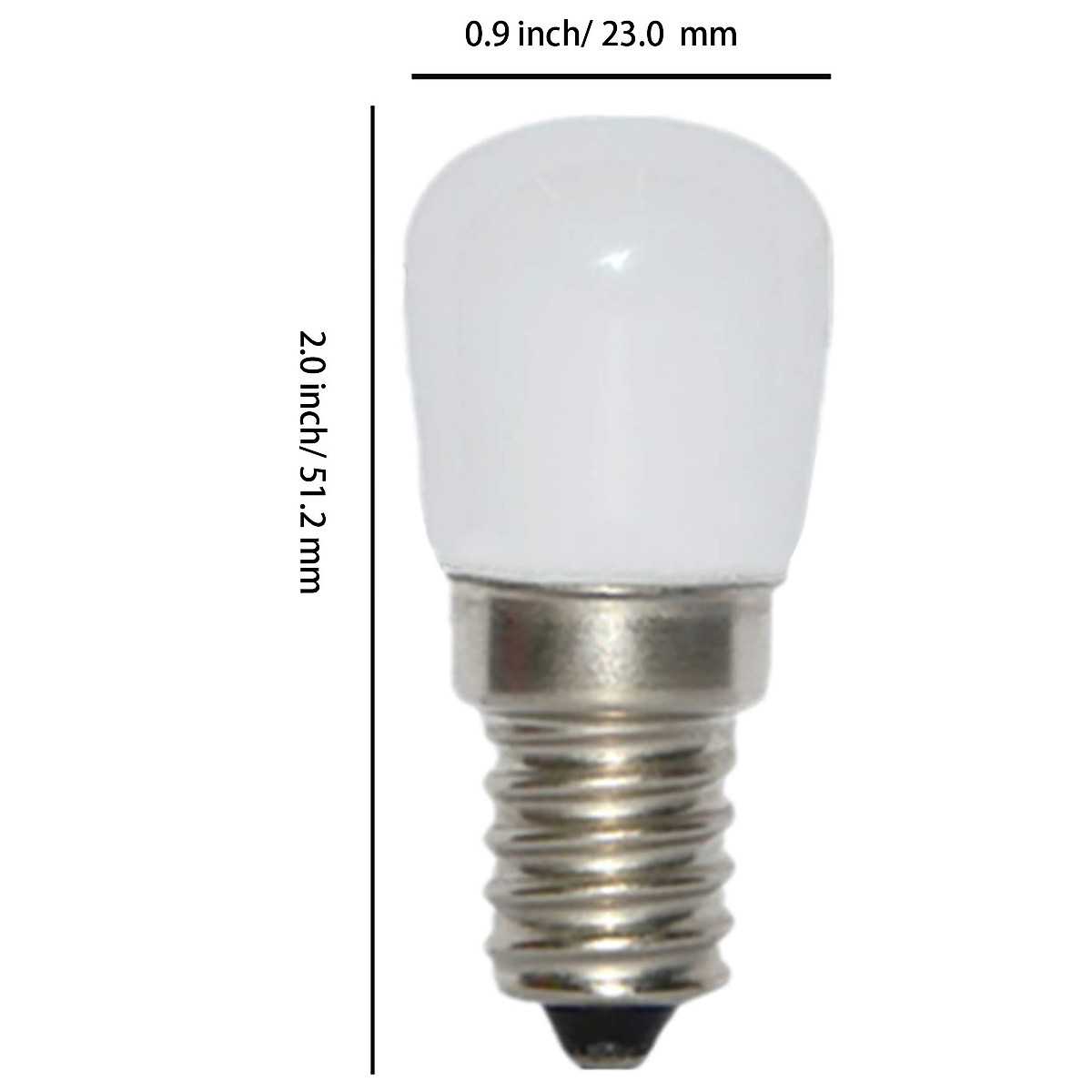 BesYouSel 2W LED Refrigerator Bulb E14 LED Refrigerator Light Bulb 15W Equivalent 6000K Daylight White 110V Lamp for Freezer Oven Microwave Lighting, Home Lighting, Pack of 4