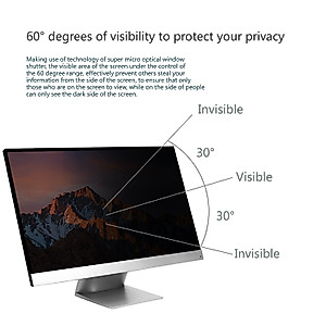 Hanging Computer Privacy Screen Panel,Compatible with 23'', 23.6'', 23.8'', 24 inch Desktop PC Computer Monitor- Anti-UV Eye Protection-16:9/16:10 Aspect Ratio(W 21.2" X H 13.4")