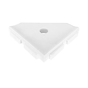 Questech Décor 8 Inch Corner Shower Shelf and 5 Inch Shower Caddy Soap Dish, Geo Lugged Back for New Construction, Wall Mounted Bathroom Shower Organizer, Bright White Matte