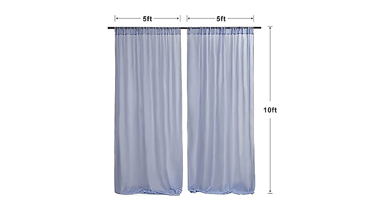 Eternal Beauty Dusty Blue Chiffon Curtain for Events