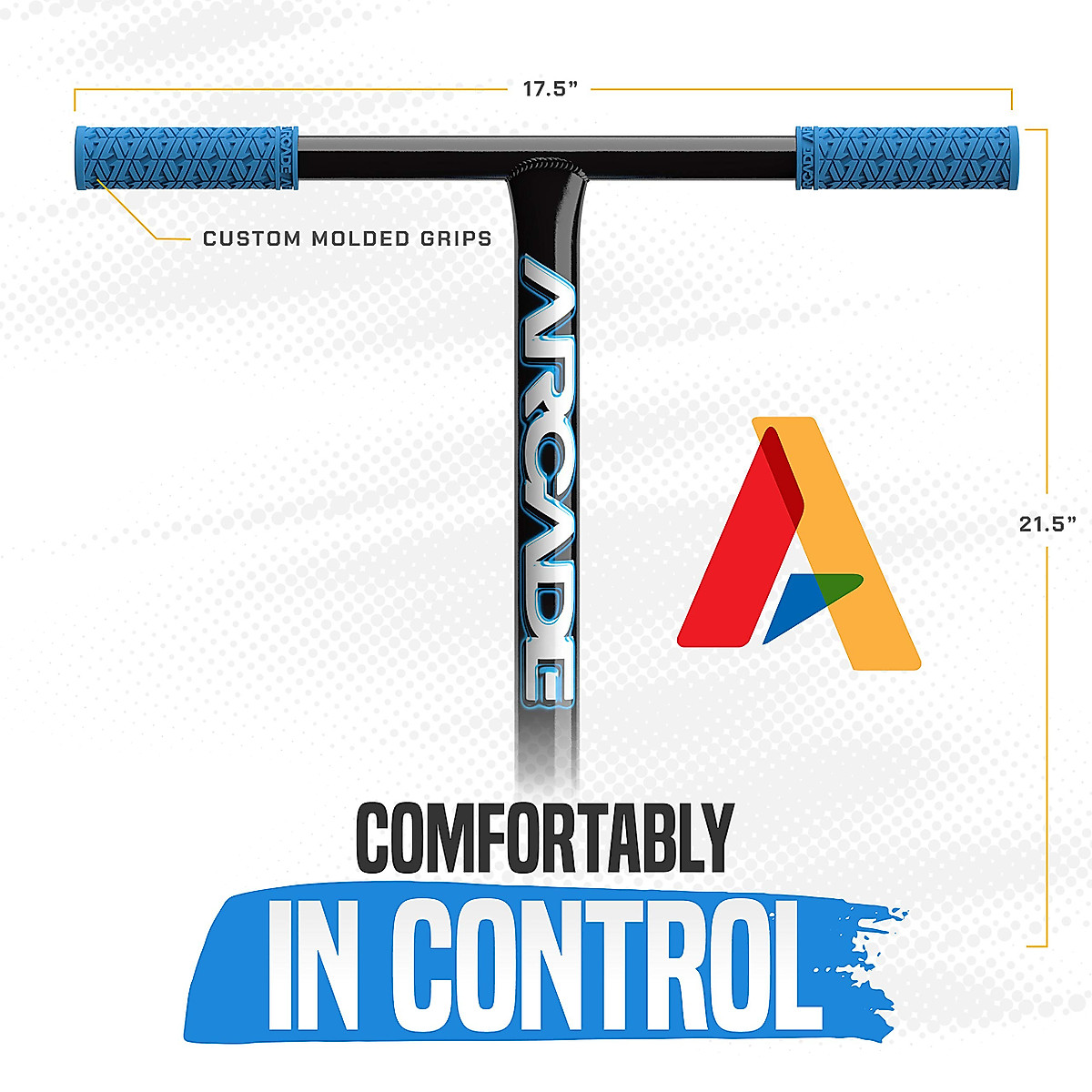 ARCADE Rogue BMX Pro Scooter - Skatepark Scooter for Tricks - Scooter Pro Trick Scooters - Beginner Stunt Scooters for Kids & Pre Teens Ages 7 Years & Up - Boys & Girls Colors Monopatin Scotter (Blue)