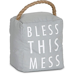 Pavilion Gift Company 72194 Bless This Mess Door Stopper, 5 x 6