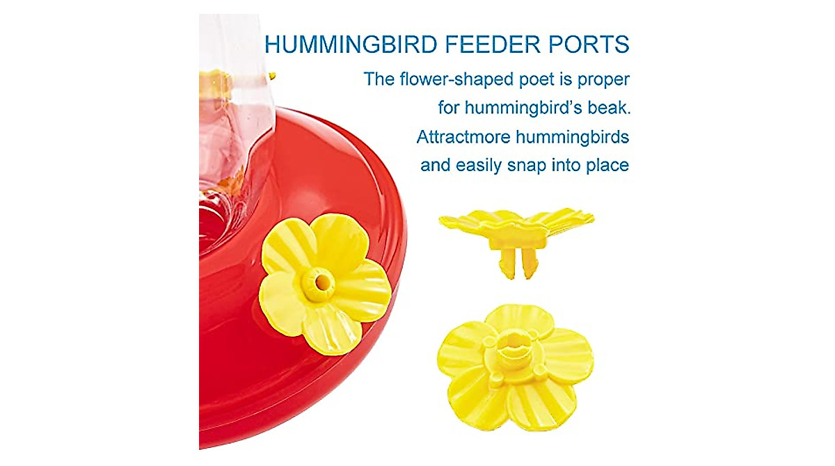 Hummingbird Feeder Replacement Flowers - 24 PCS Decor