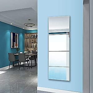 quegau Kids Safety Shatterproof Mirror for Wall,Full Length Mirror Wall Mounted,Made of Unbreakable Acrylic Non-Glass,Extra Thick 1/8",1Pcs 8"x8",Bedroom Door Closet Mirror