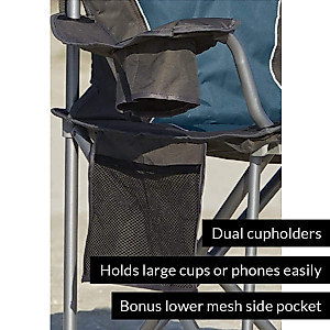 LivingXL 500-lb. Capacity Heavy-Duty Portable Chair Charcoal 500 lb