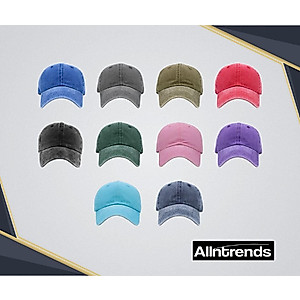 ALLNTRENDS Capsule Corp Washed Pigment Dyed Baseball Cap (Royal Blue)